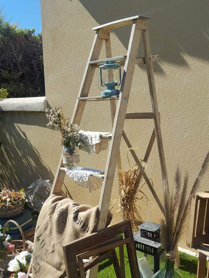 Escabeau en bois - Nous-deux wedding